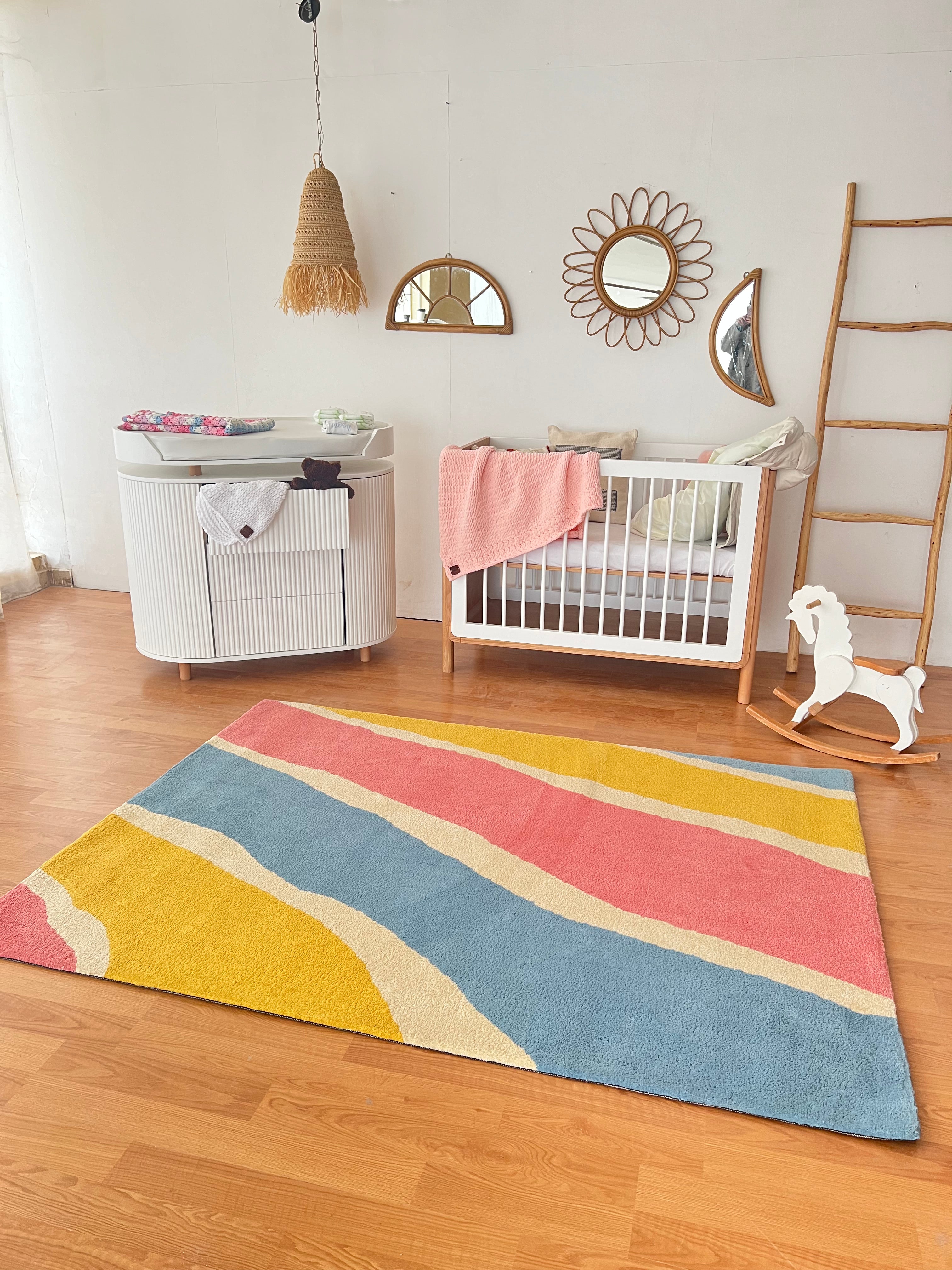 Colorful Waves Kids Carpet – Carpetivity